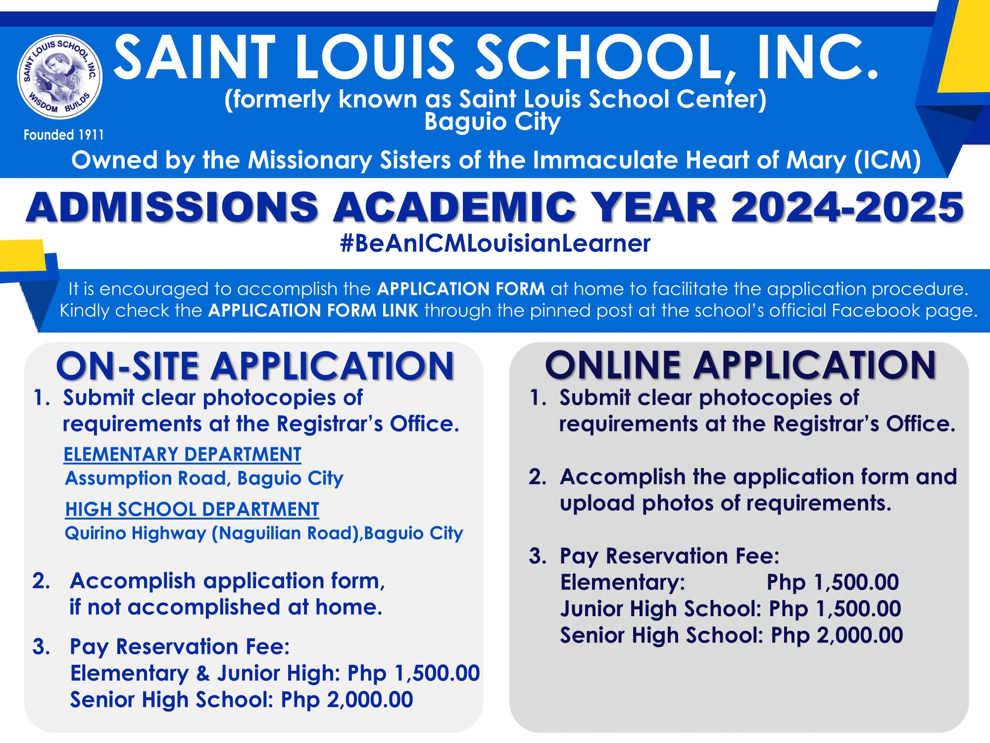 » Admission | St. Louis School Inc.